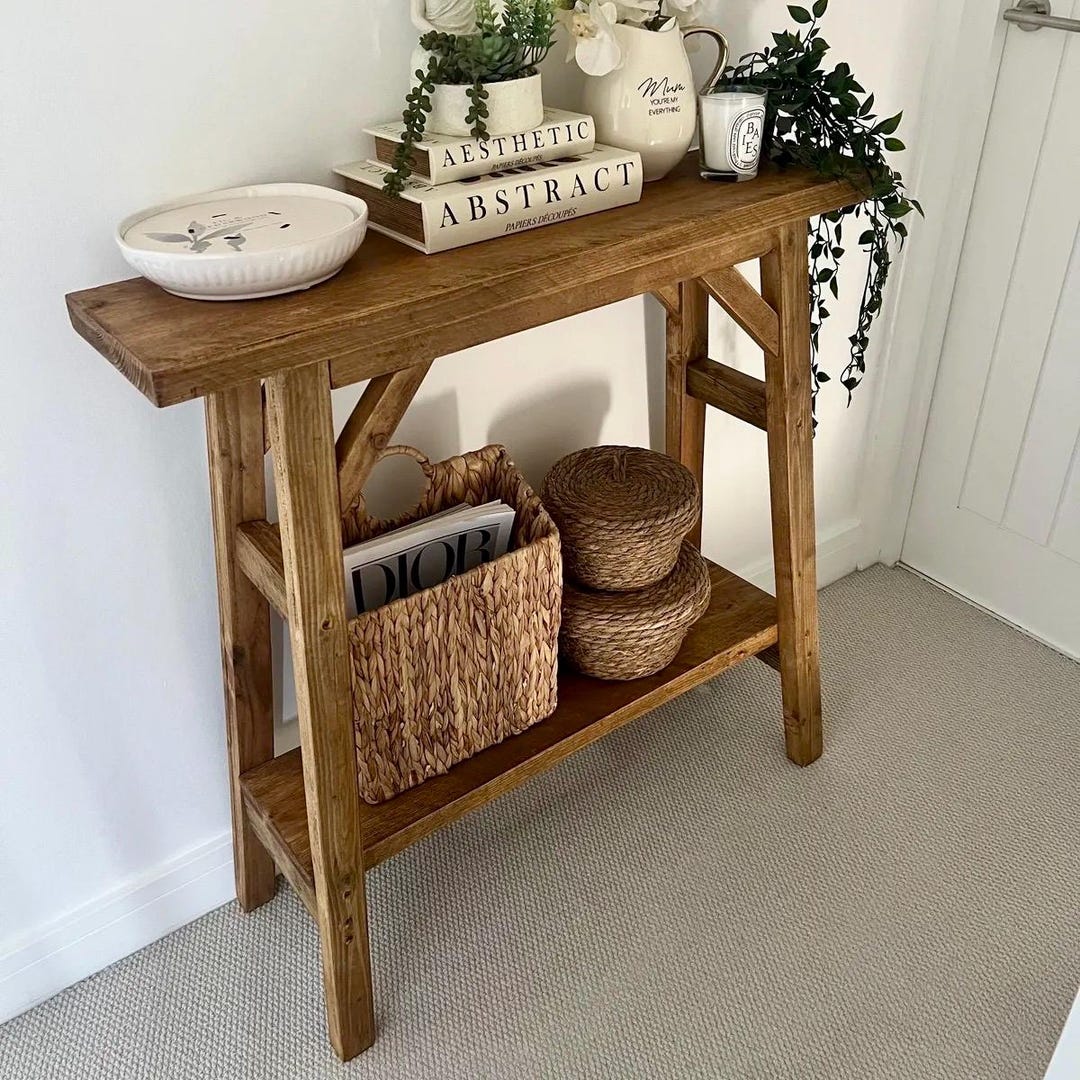 Slim Rustic Console Table - Etsy