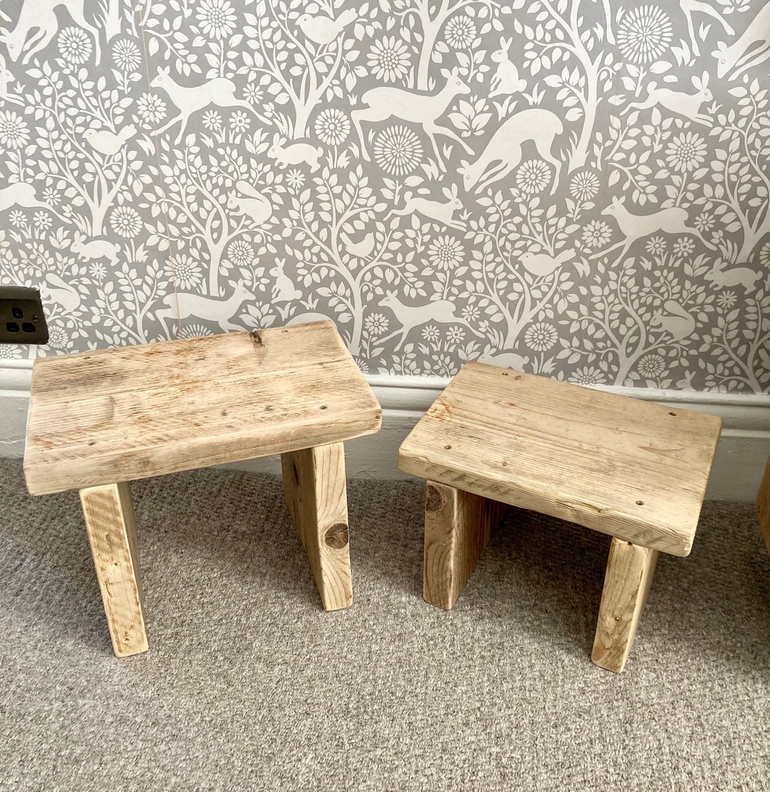 Small Rustic Stool - Etsy UK