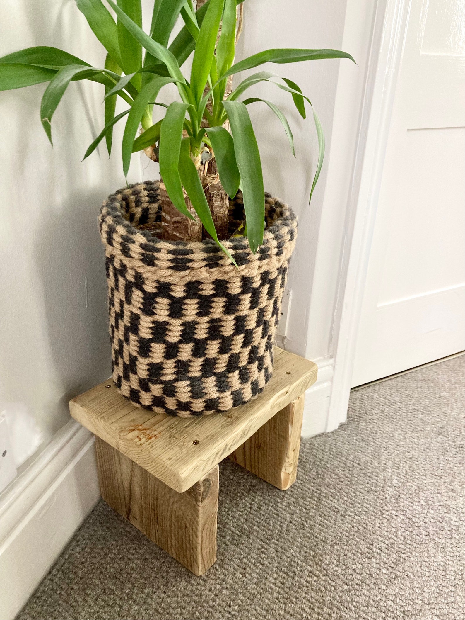 Small Rustic Stool - Etsy UK