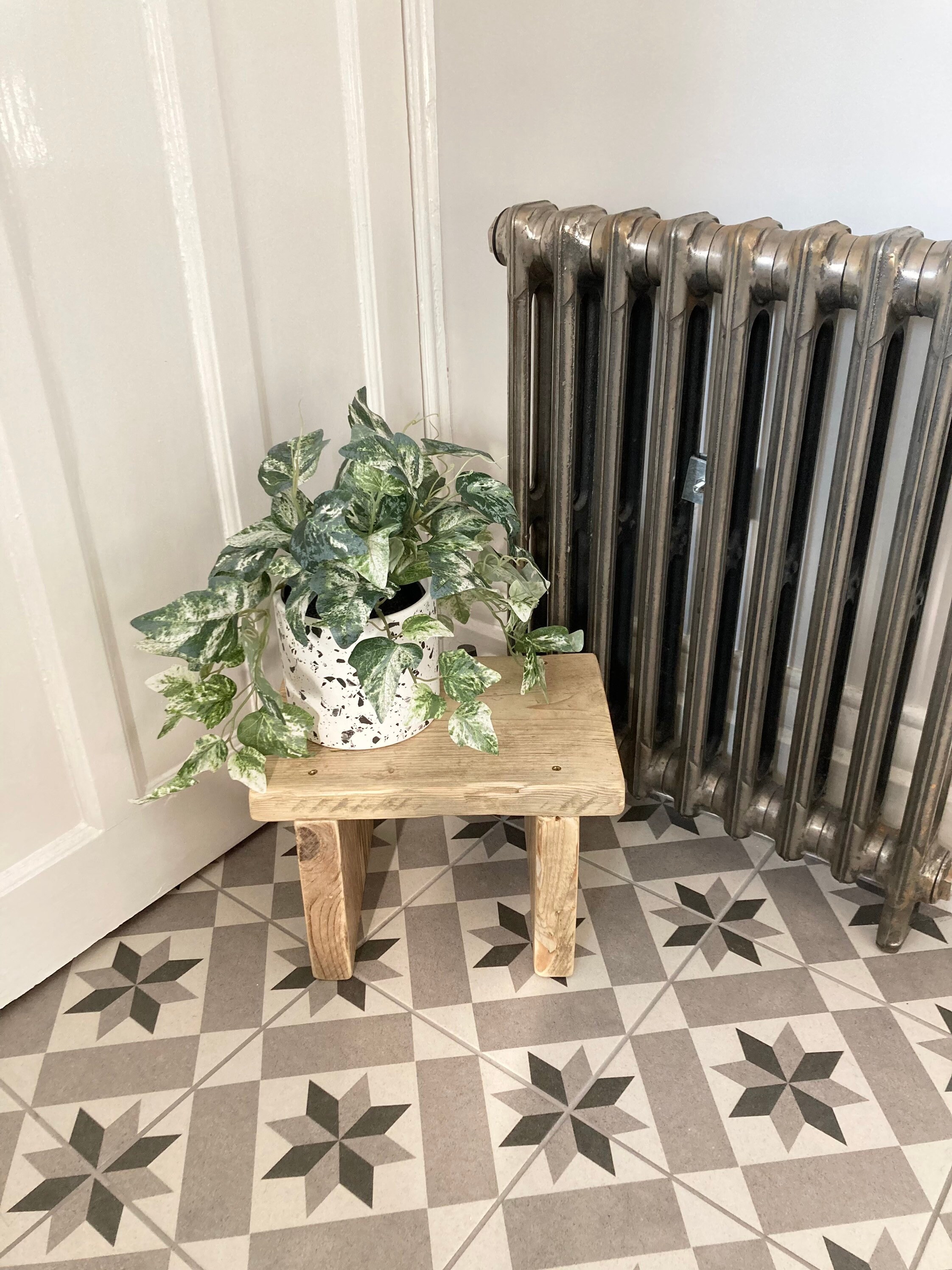 Small Rustic Stool - Etsy UK