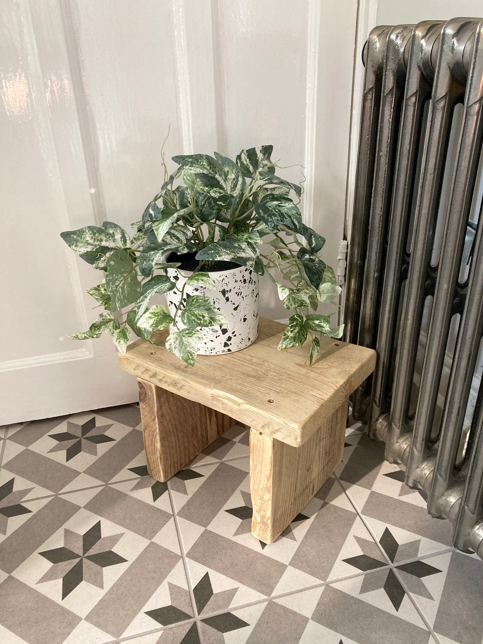 Small Rustic Stool - Etsy UK