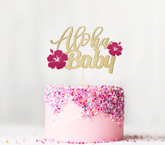 Paper & Party Supplies Party Décor Aloha Baby Cake Topper Aloha Any ...