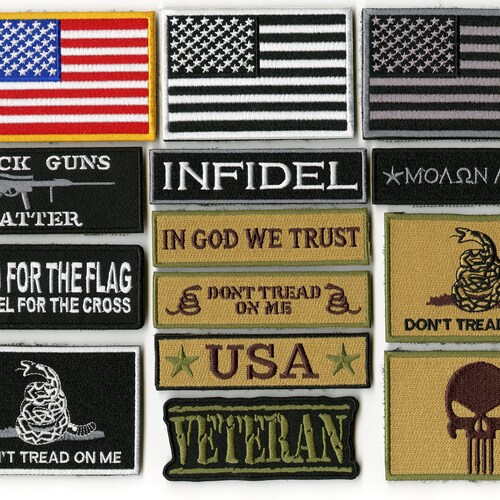 HOOK & LOOP Patch EMBROIDERED Military Tactical Army Flag - Etsy