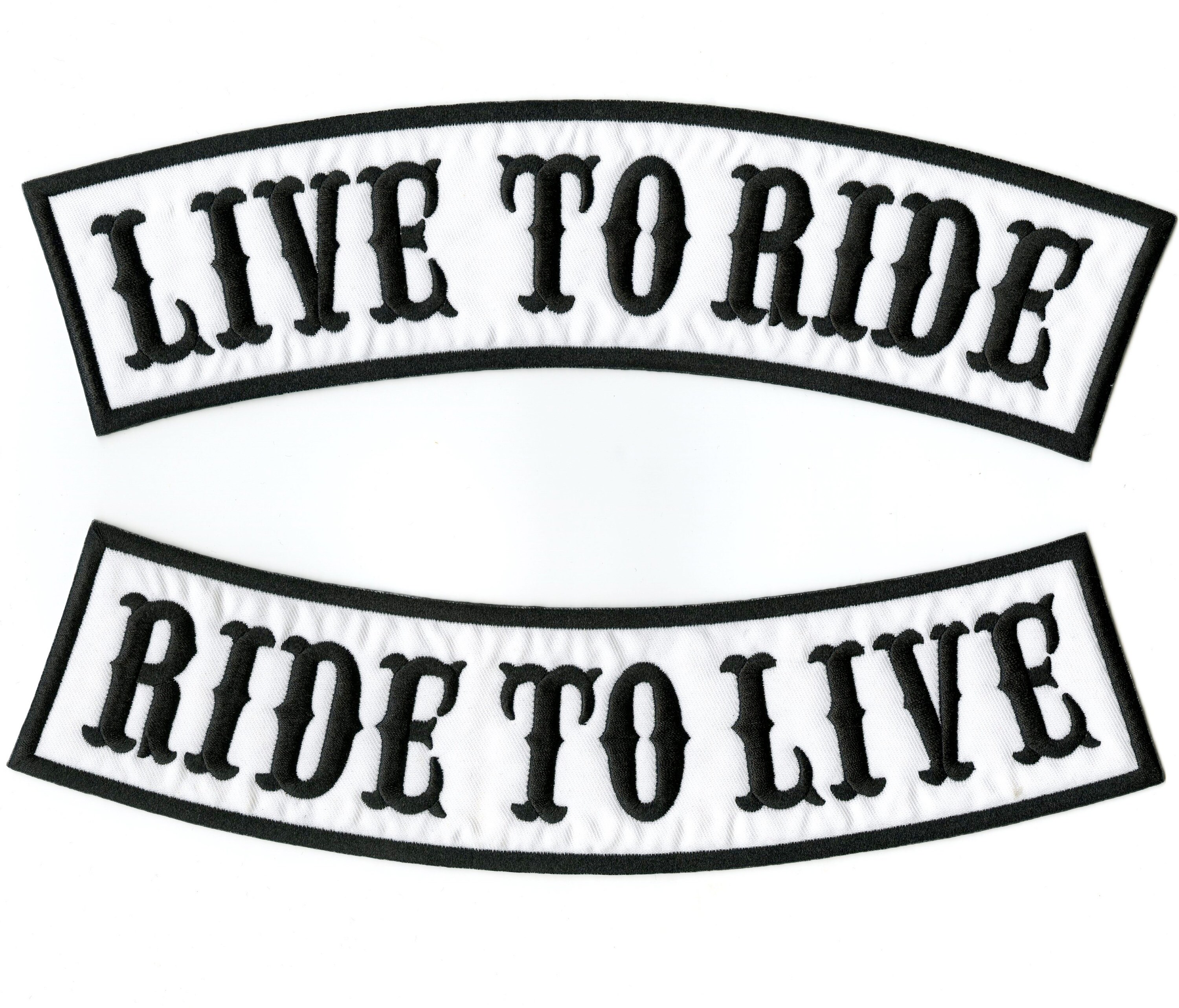 Live TO RIDE Rocker Patches Ride To Live Motorrad Jacke | Etsy