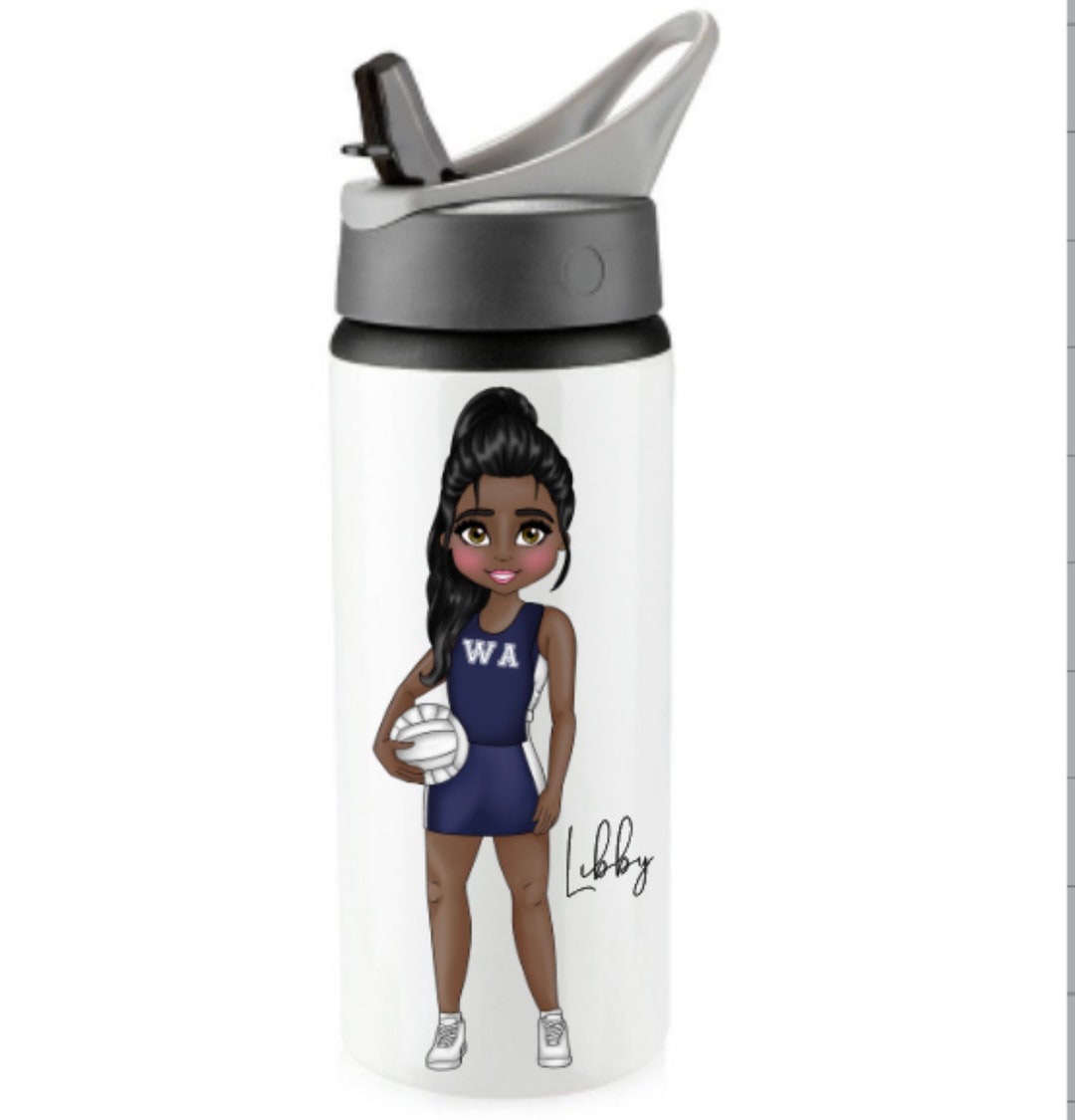 Personalised Netball Water Bottle , Netball Gifts for Her, Personalised ...