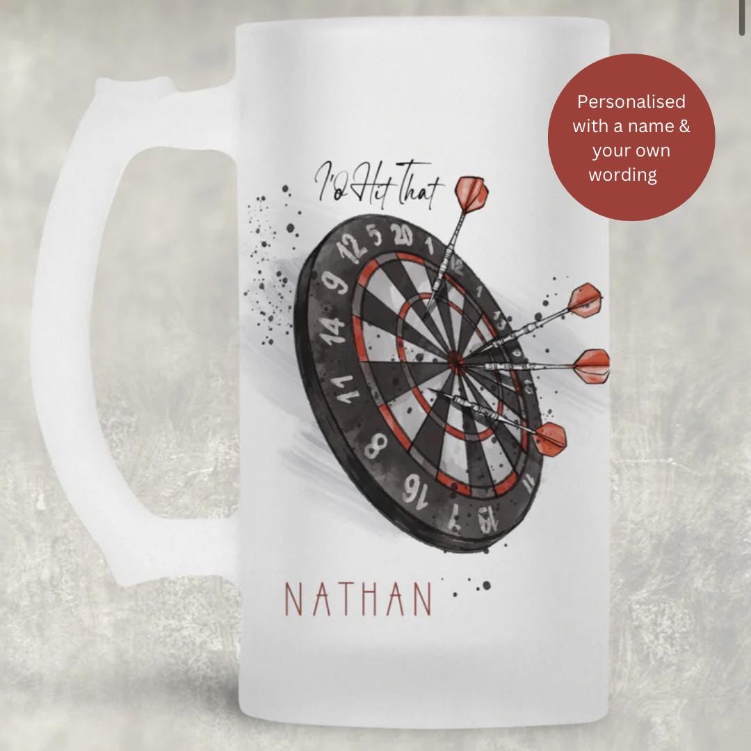 Personalised Darts Gift, Darts Fan, Bullseye, Darts Board, Gifts for ...