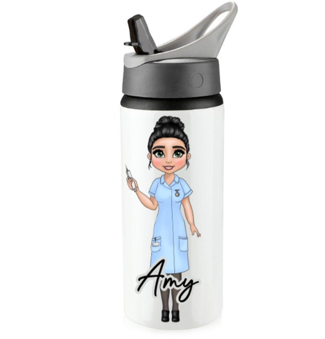 Personalized Nurse Water Bottle: Custom NHS Gift, 600ml - Etsy