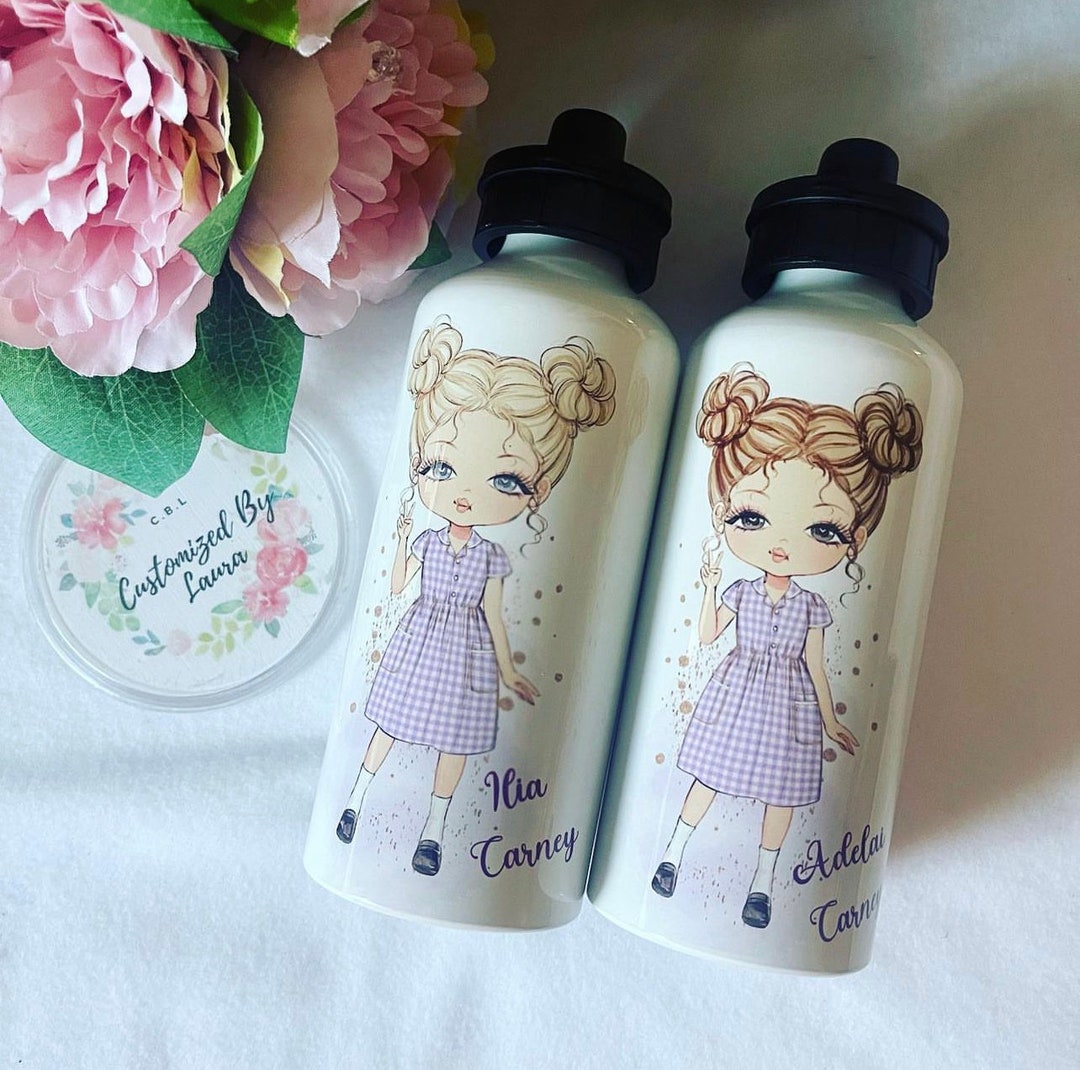 Personalized School Water Bottle: Character Design, Aluminum Sports ...