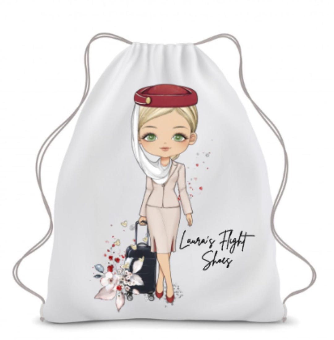 Cabin Crew Bag, Flight Attendant Gifts, in Flight Bag, Shoe Bag, Hand ...