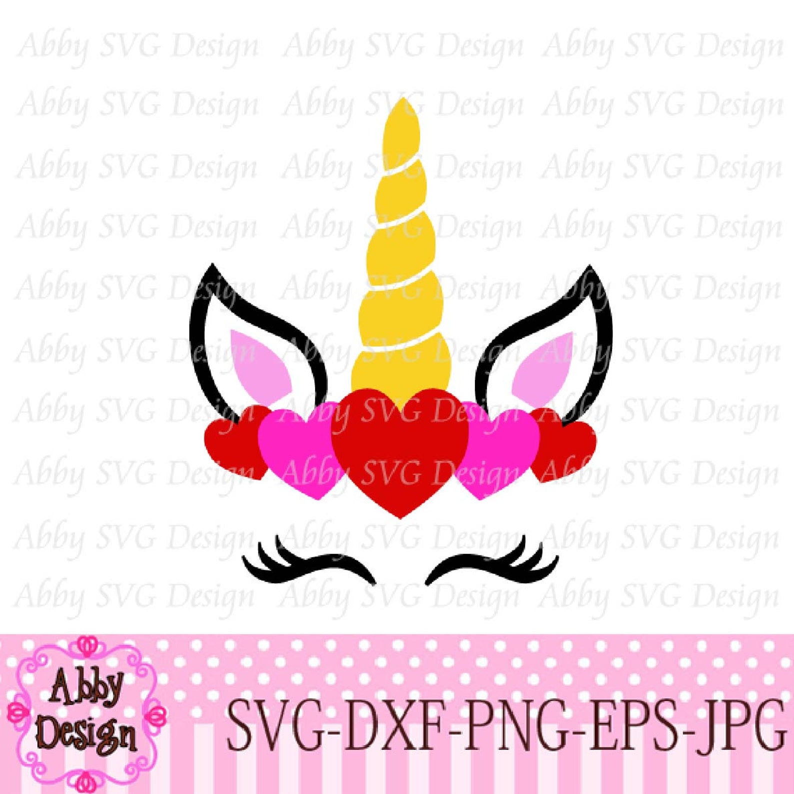 Valentine's Day Unicorn Heart Cut File Eps,png,dxf and Svg File for the ...