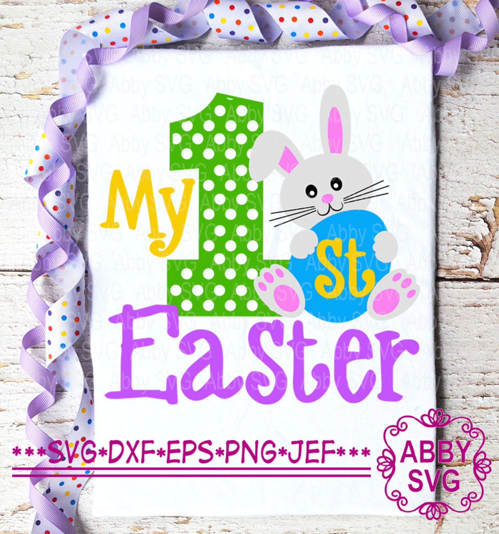 My 1st Easter Svg Cut File,easter Svg,bunny Svg,egg Svg,rabbit Svg ...