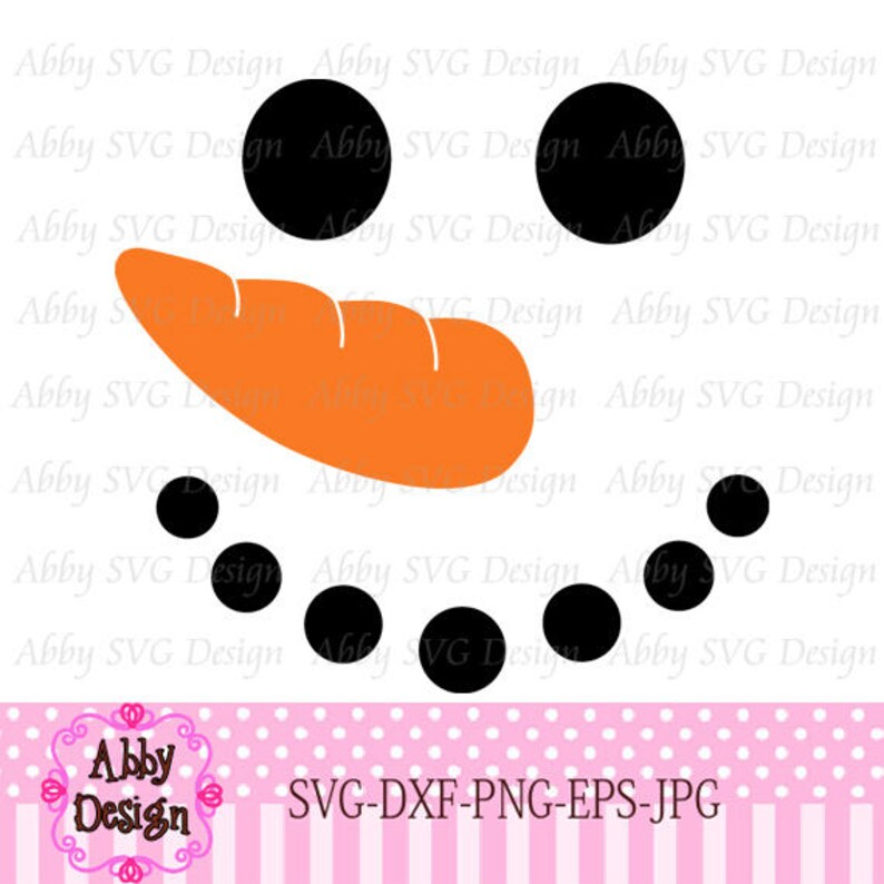 Snowman Face Cut File Epspngdxf And Svg File For The Cutting Machines Etsy