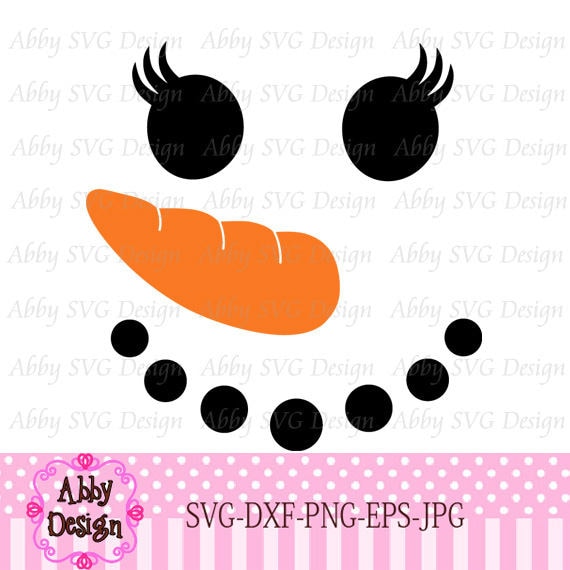 Girl Snowman Face Cut File Epspngdxf and Svg File for the | Etsy