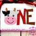 Cow One Birthday Cut File Eps,png,dxf and Svg File for the Cutting ...