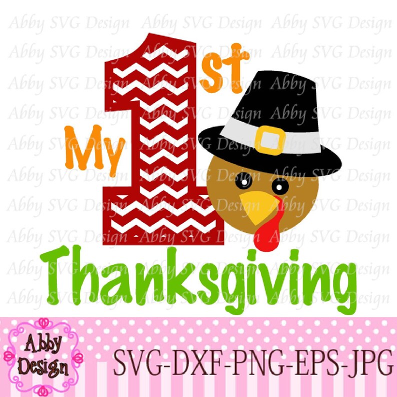 My 1st/first Thanksgiving Turkey Cut File Epspngdxf and Svg - Etsy