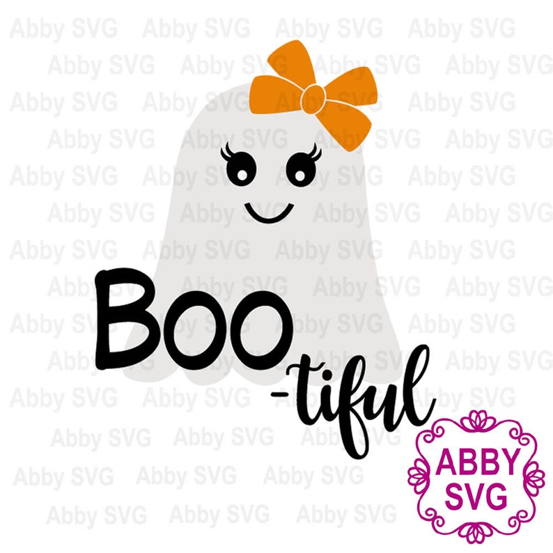 Halloween Boo tiful Girl Ghost Cut File svgpngdxf and eps | Etsy