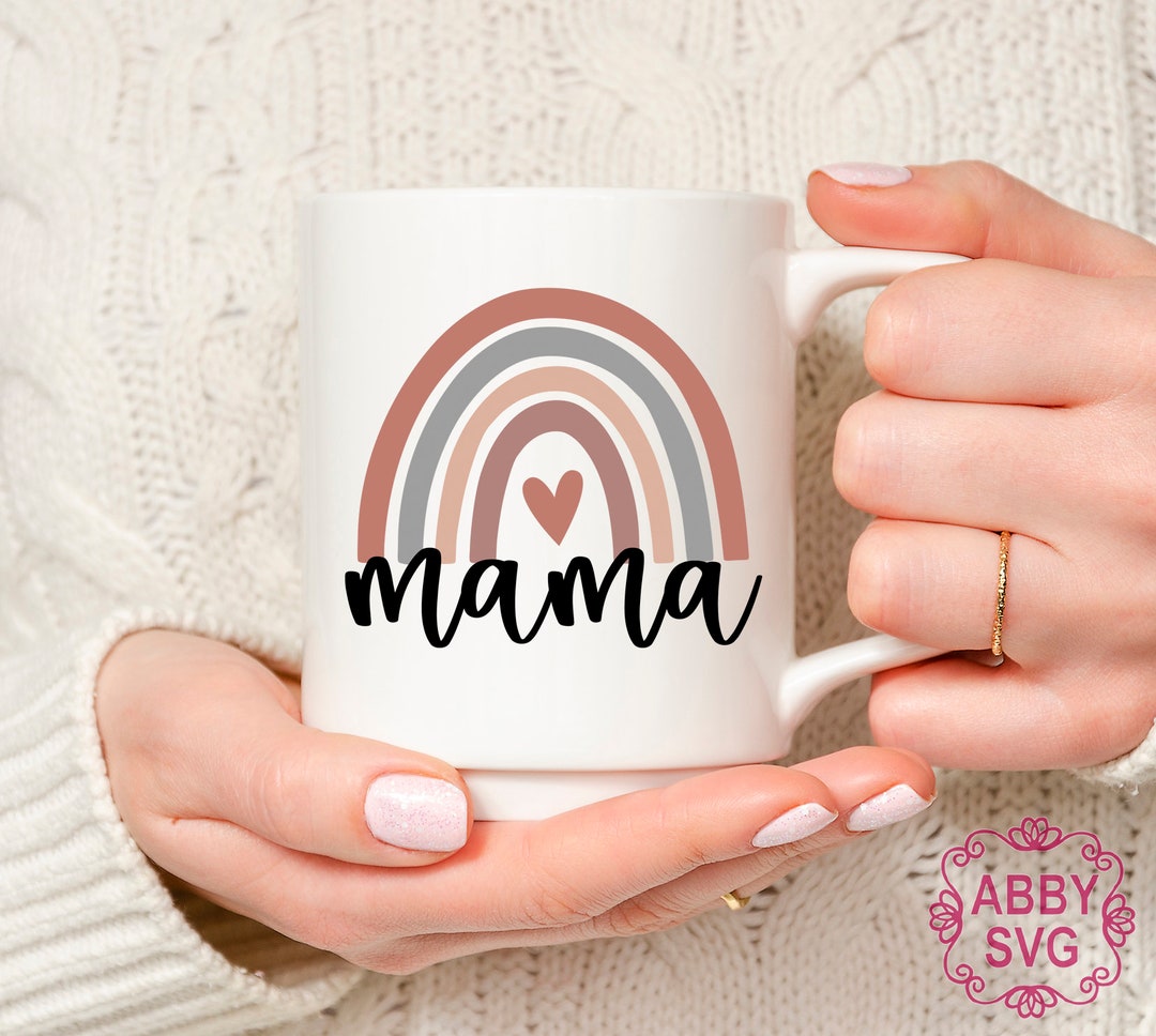 Mama Rainbow Svg,mama Svg,mom Cut File,cricut SVG, Silhouette Cut File ...