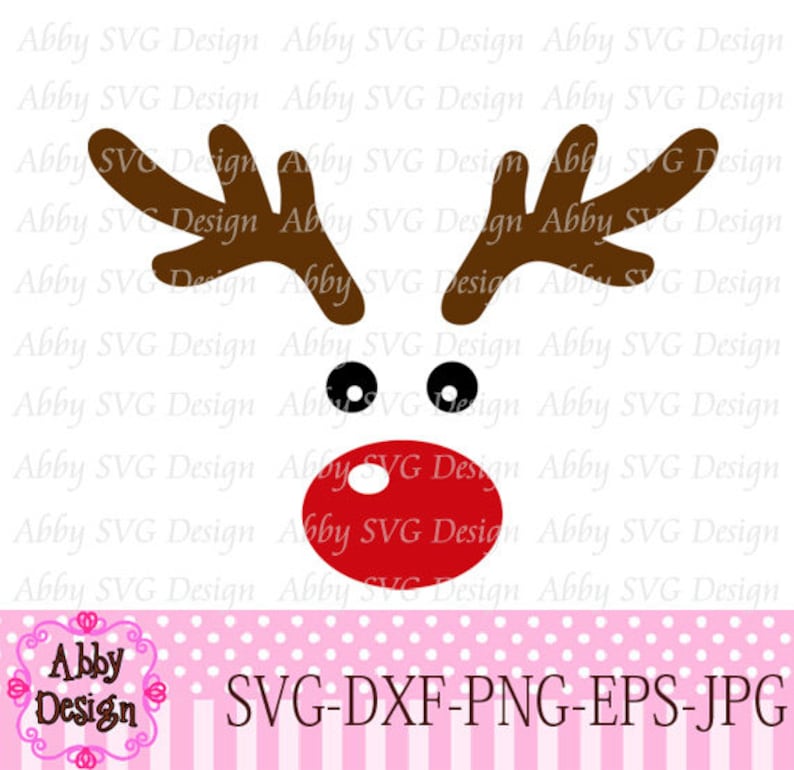 Reindeer Face Cut File Svg,png,dxf and Eps File for the Cutting ...
