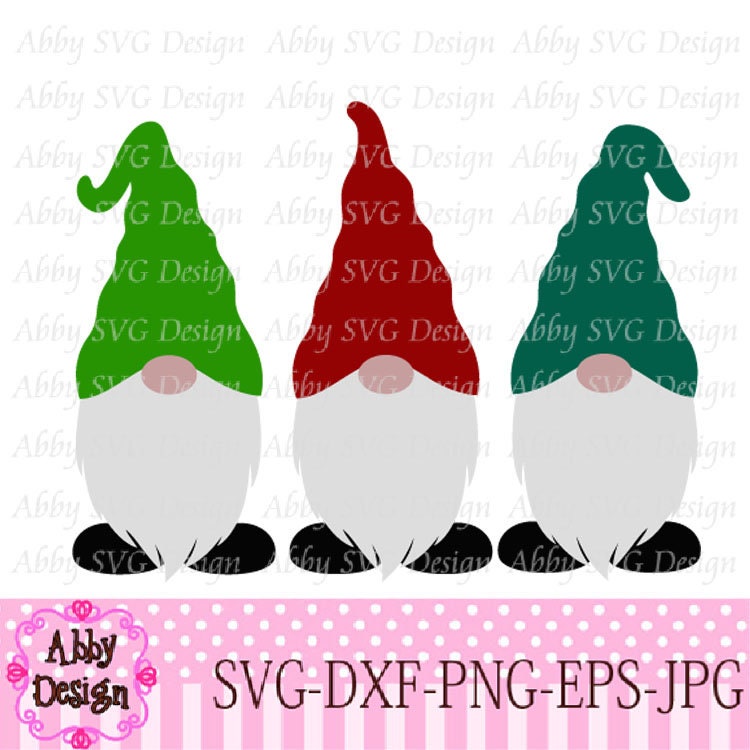 Three Gnome Cut File Eps,png,dxf and Svg File for the Cutting Machines ...