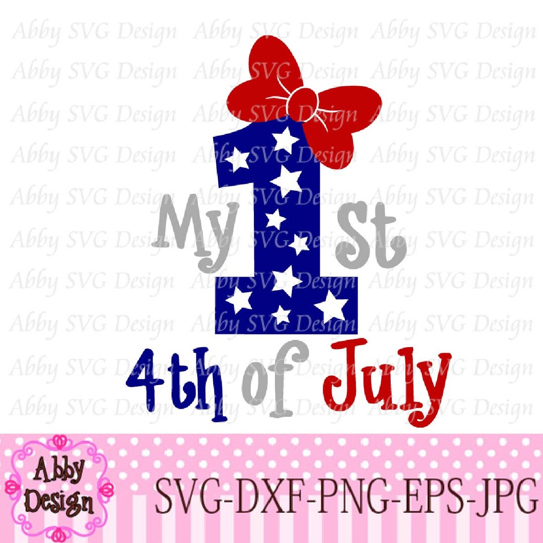 Independence Day,first 4th of July Svg,american Girl Svg,flag Bow Svg ...