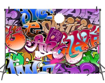 Graffiti backdrop | Etsy