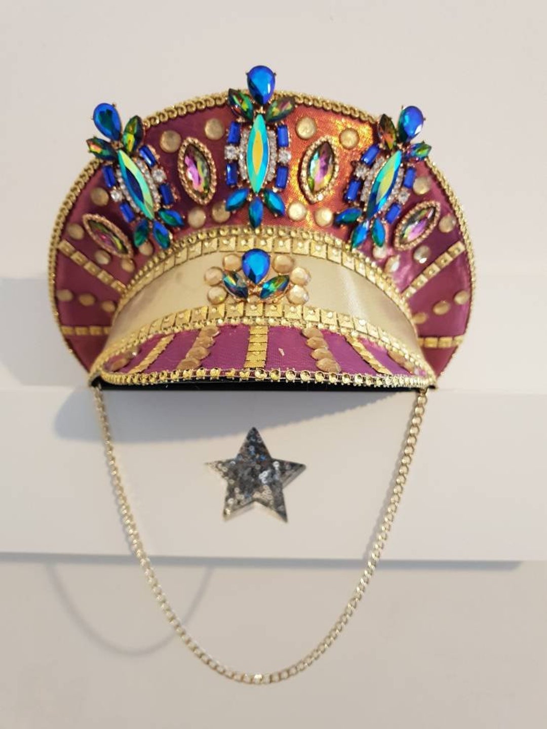 Pink Wink , Captain Hat , Festival Hat , Military Hat , Burning Man Hat ...