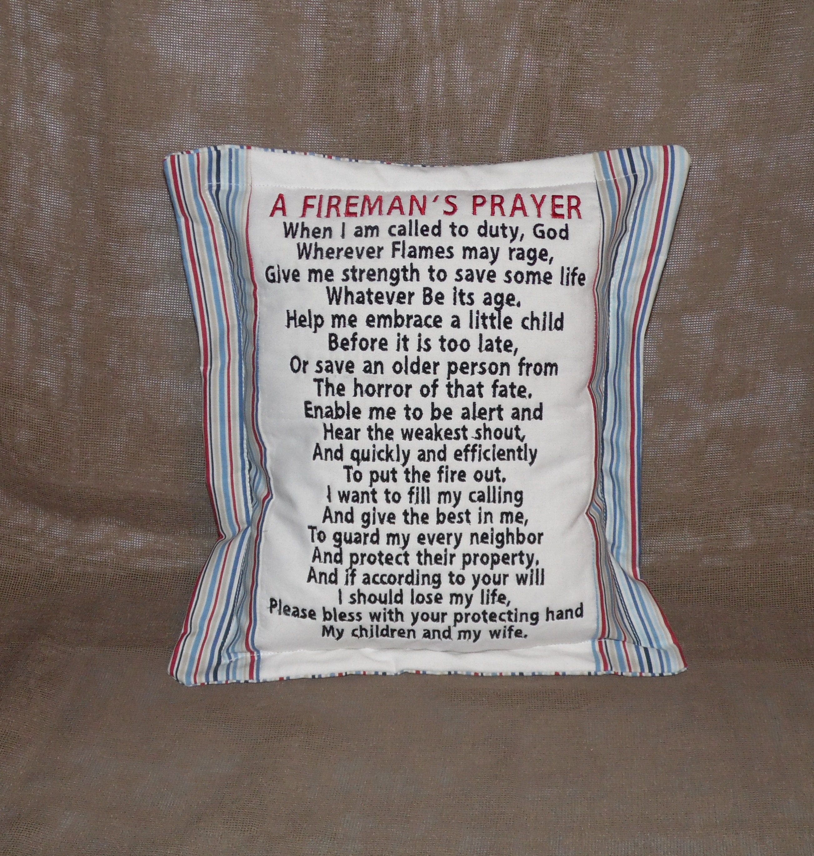 Fireman's Prayer - Fireman Saying - Firefighter - Embroidery Design ...