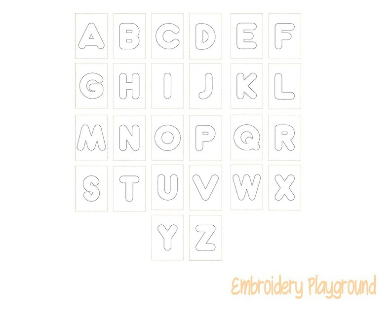 Alphabet Mini Coloring Page Embroidery Design Alphabet Flash - Etsy