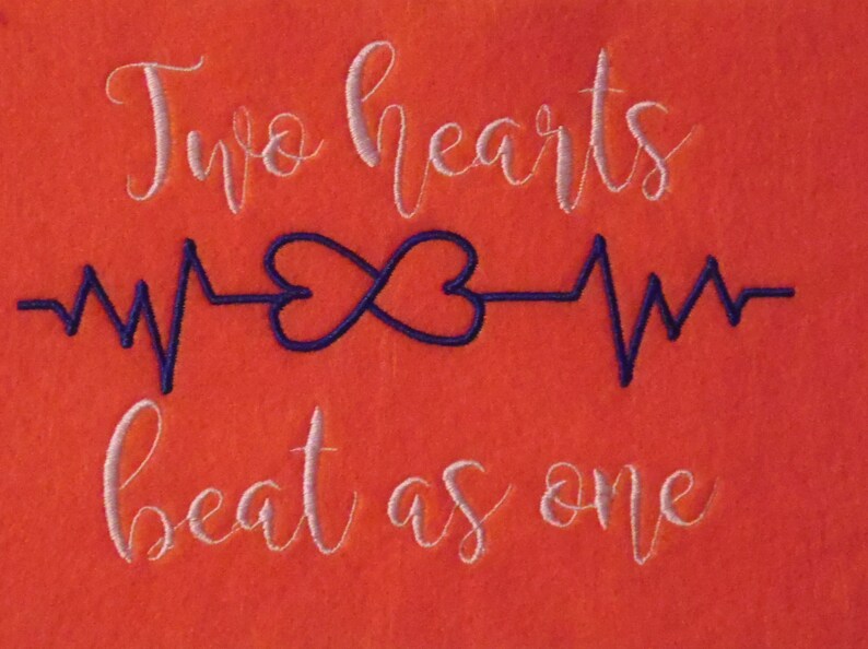 Double Heart Beats Two Hearts Beat as One Wedding Design - Etsy