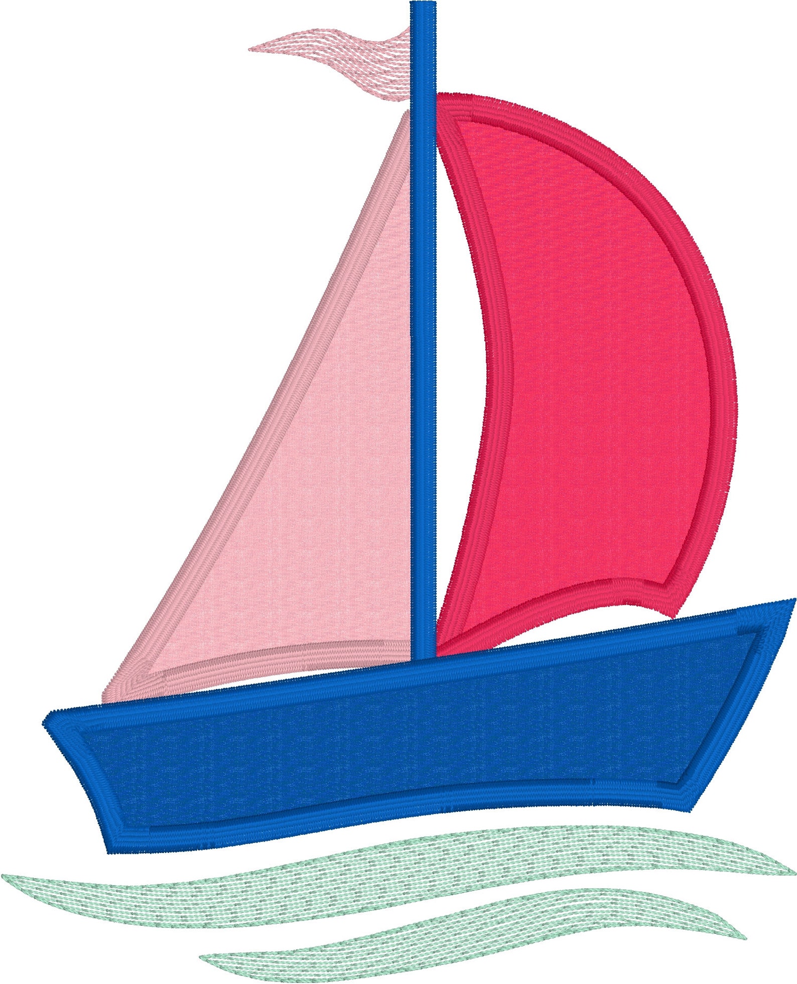 Sailboat Applique - Set Sail - Fun in the Sun - Summer - Embroidery ...