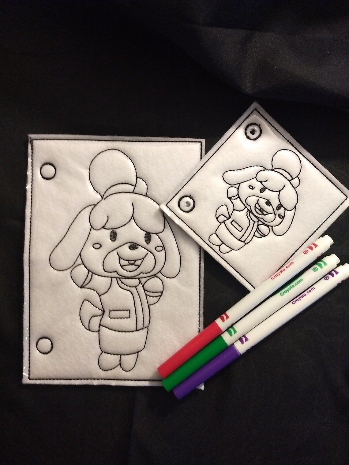 Isabelle Coloring Page Embroidery Design ITH Embroidery - Etsy