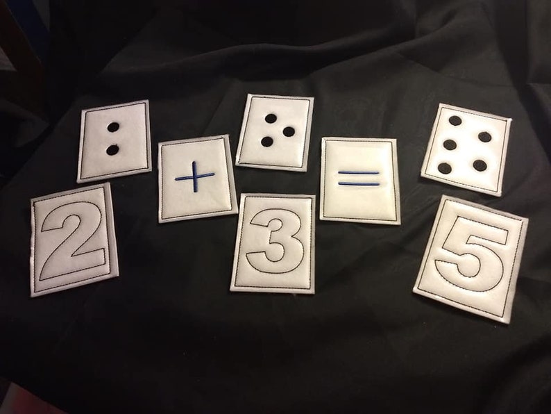 Basic Math Flash Card Embroidery Design - Etsy