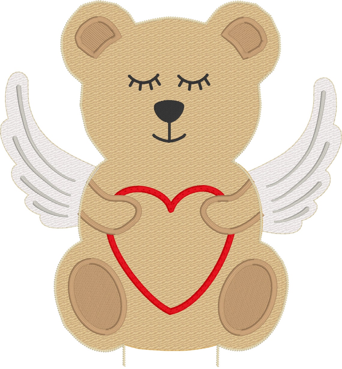 ITH Angel Bear Stuffie Embroidery Design Embroidery Pattern - Etsy