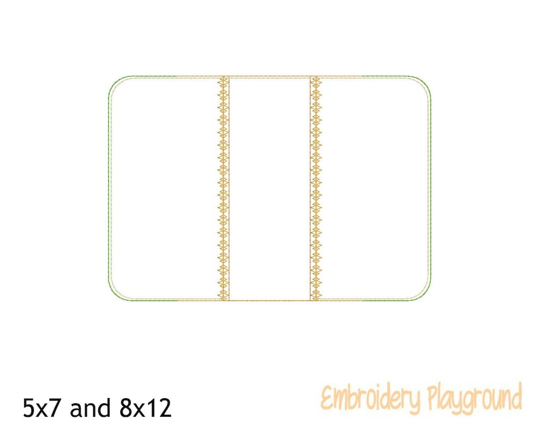 Fabric Comp Book Cover Embroidery Design - Machine Embroidery Design - Etsy