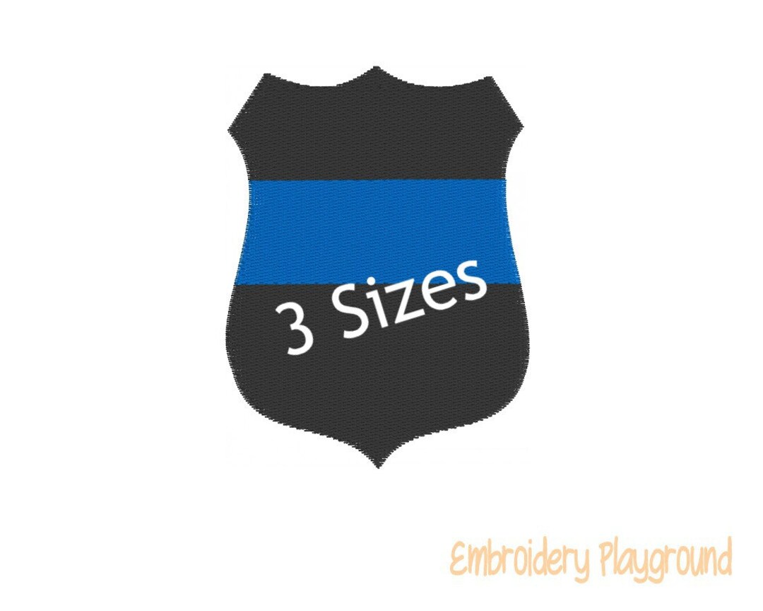 Police Shield - Police Design - Back the Blue Badge - Embroidery Design ...