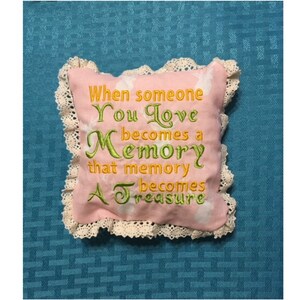 Memory Wording Memory Patch Design Embroidery Design - Etsy