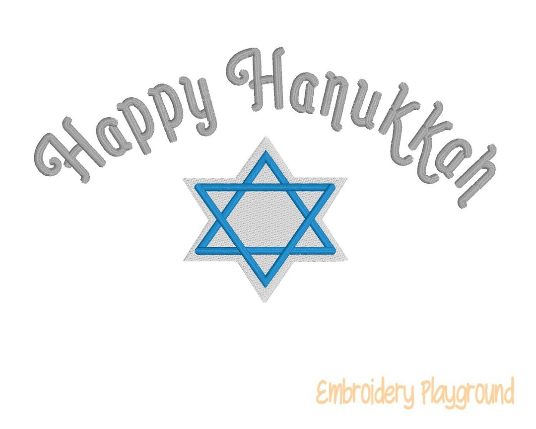 Happy Hanukkah - Hanukkah Design - Happy Hanukkah - Embroidery ...