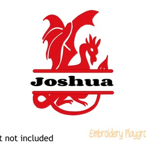 Dragon Split Frame Embroidery Designs - Reading Pillow Design ...