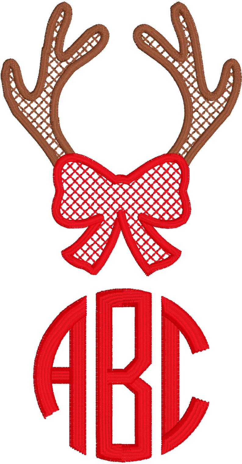 Christmas Monogram Toppers Monogram Frames Embroidery - Etsy