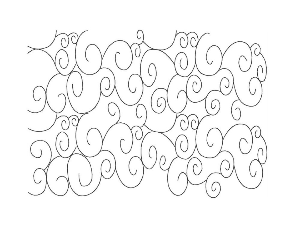 Swirl Embroidery Design - Stipple Pattern - Quilting- Reading Pillow ...