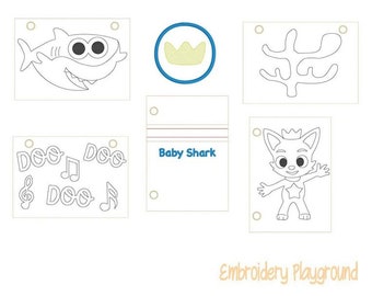 Color Em All Coloring Book Embroidery Design ITH Embroidery Design ...