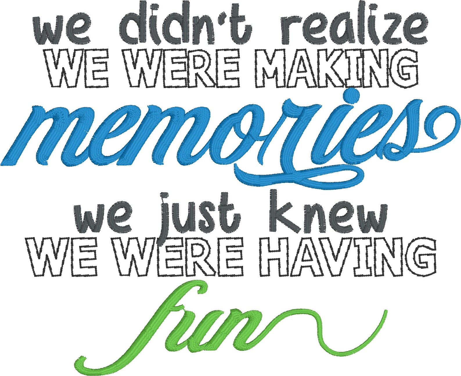 Fun Memories Wording Memory Pillow Saying Loved - Etsy