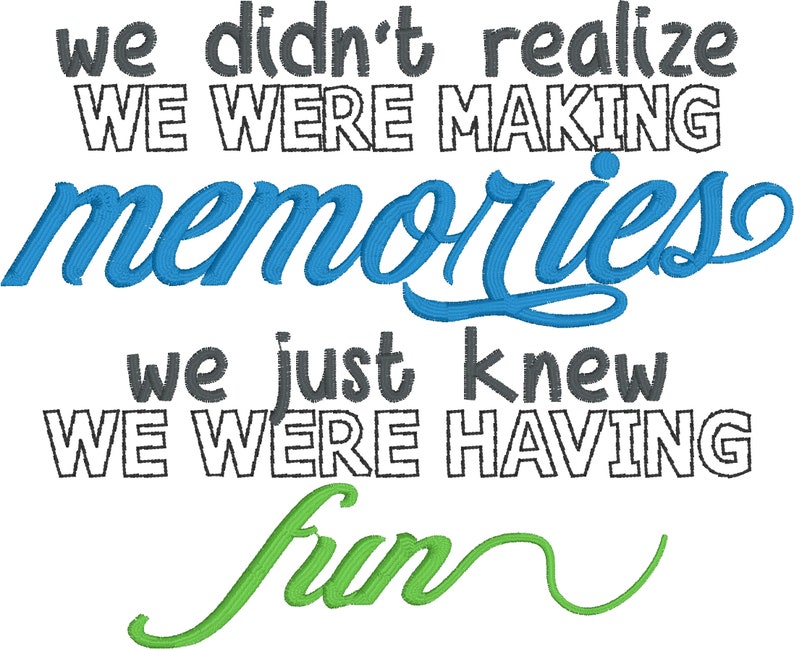 Fun Memories Wording Memory Pillow Saying Loved - Etsy