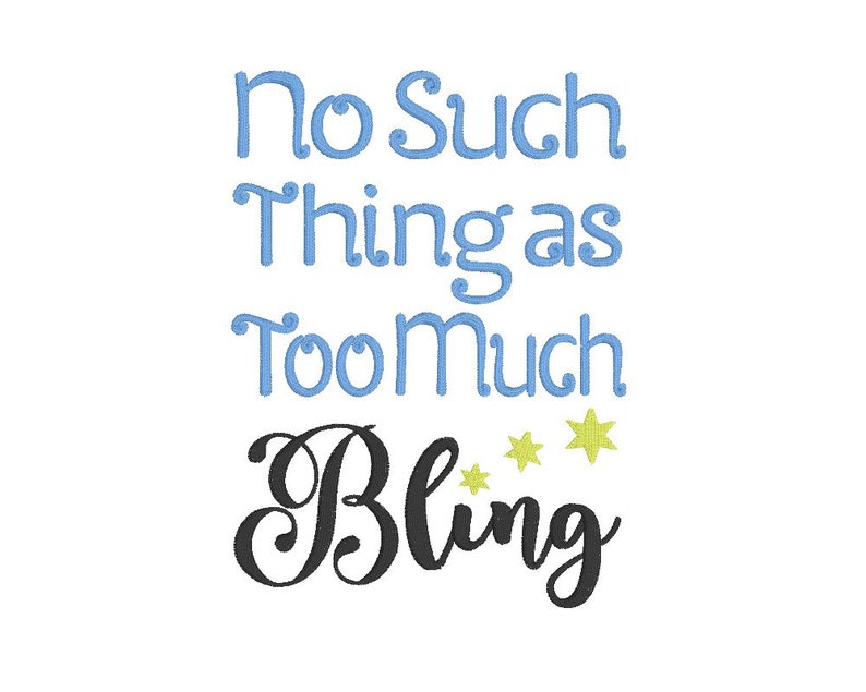No Such Thing as Too Much Bling Cheerleading Quote Fancy | Etsy