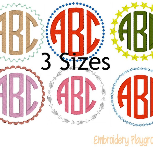 Embroidery Monogram Frames - Etsy