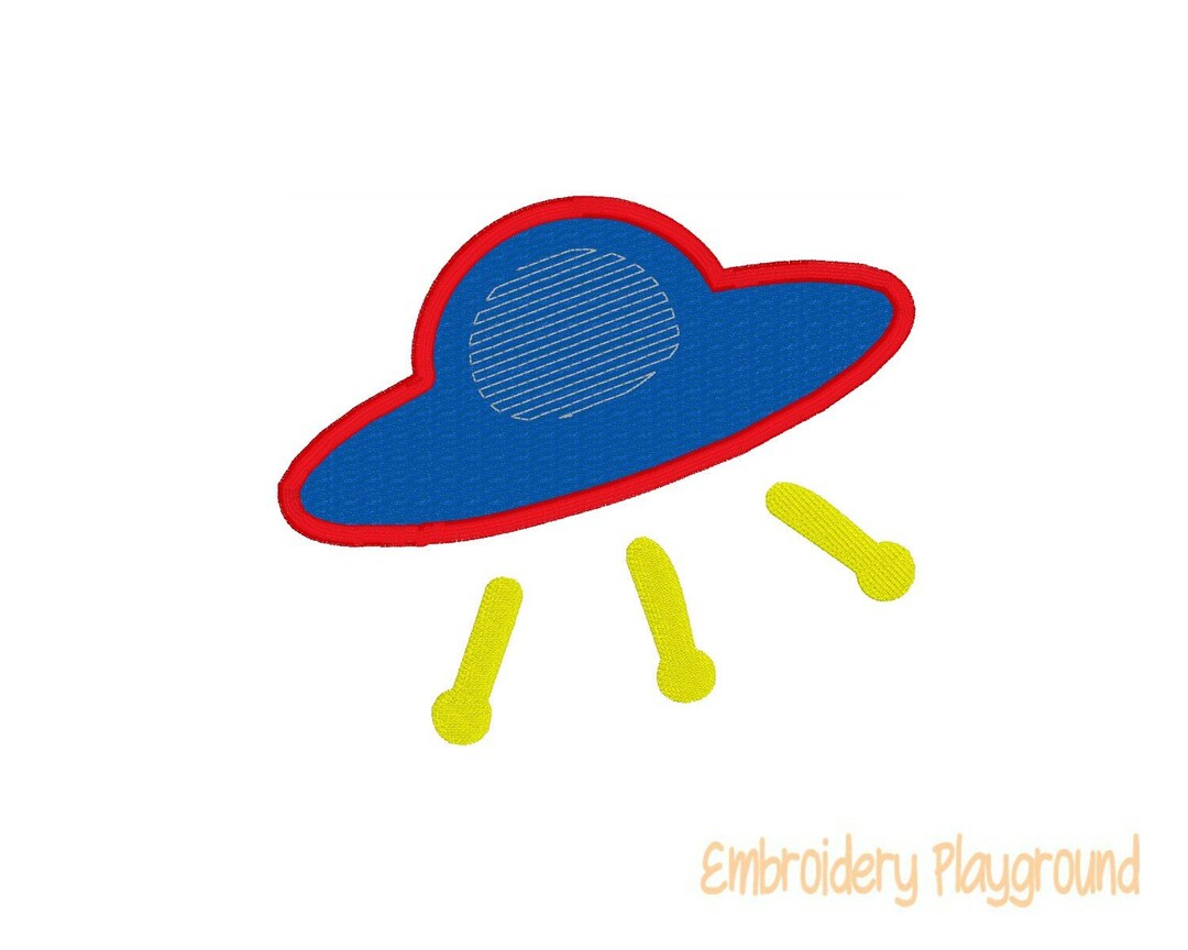 Spaceship Applique Embroidery Design - Etsy