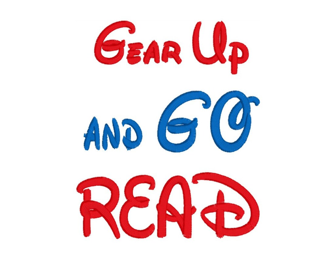 Gear up Go Read Reading Pillow Design Embroidery Design Racer - Etsy