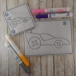 Drag Car Coloring Page Embroidery Design - ITH Embroidery Design ...