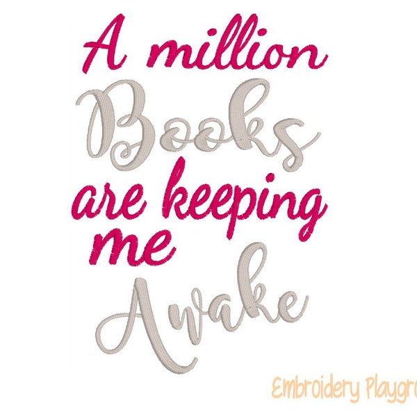 Reading Embroidery Design - Etsy