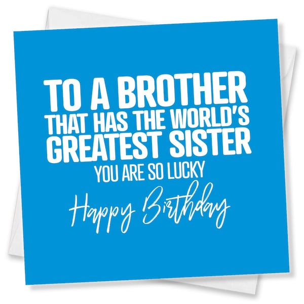 Funny Brother Card - Etsy UK